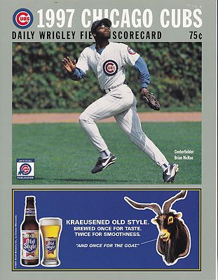 Chicago Cubs vs Pittsburgh Pirates 1997 BB scorecard & ticket stub ...