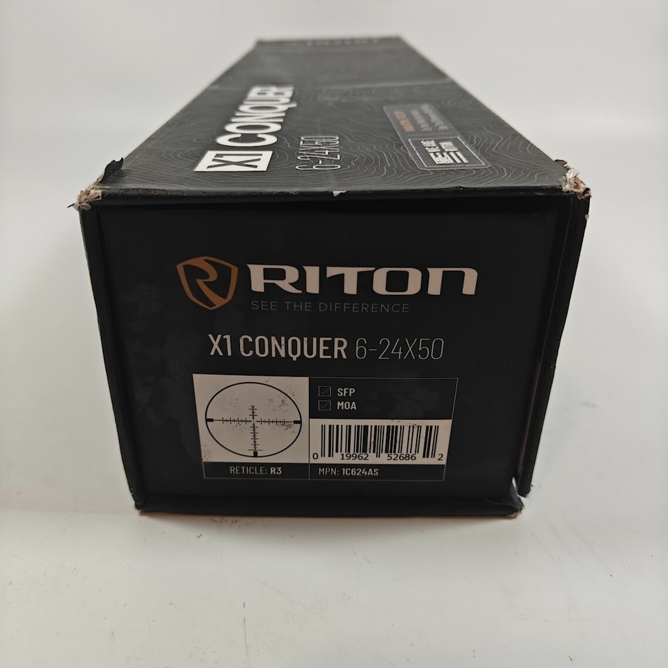Riton X1 Conqueror 6-24x50 Rifle Hunting Scope, 0.25 MOA, R3 Reticle ...