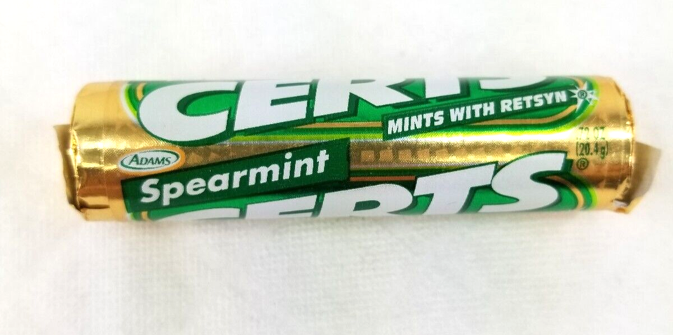 Gold Foil Pack Certs Mints Spearmint Collector Candy Retsyn ...