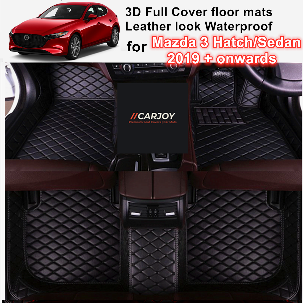 3D Moulded 100% Waterproof Car Floor Mats for Mazda 3 Hatch Sedan 2019 ...
