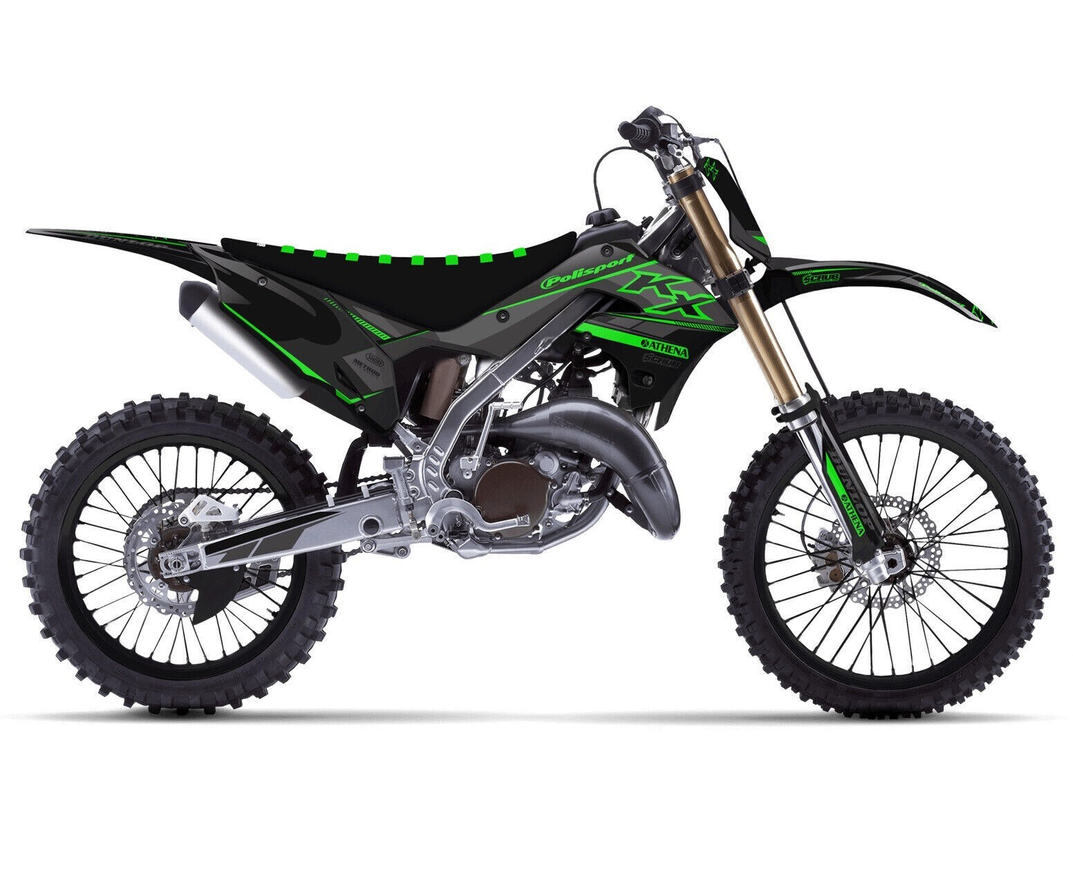 Plastics + Graphics Kawasaki KX Restyle KX125 KX250 2003 ...