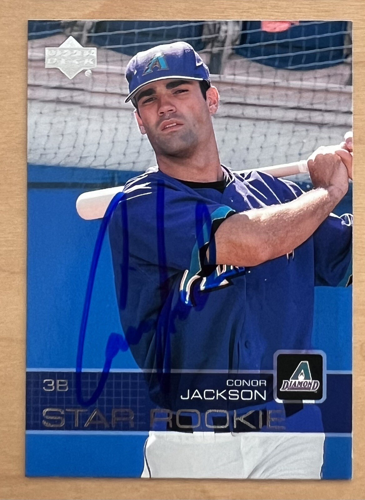 Conor Jackson Signed 2003 Upper Deck Baseball Card RC Auto Arizona ...