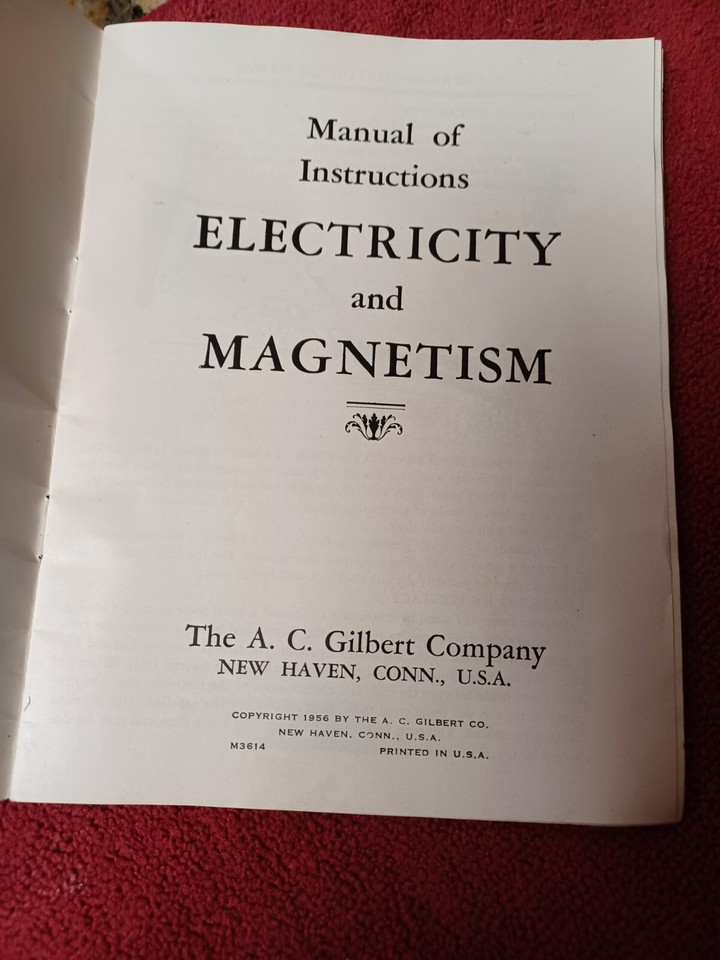Gilbert Fun With Electricity Manuel | eBay
