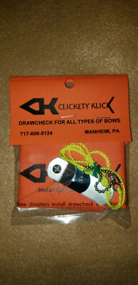 Clickety Klick, bow string clicker, draw check, For Recurves and ...