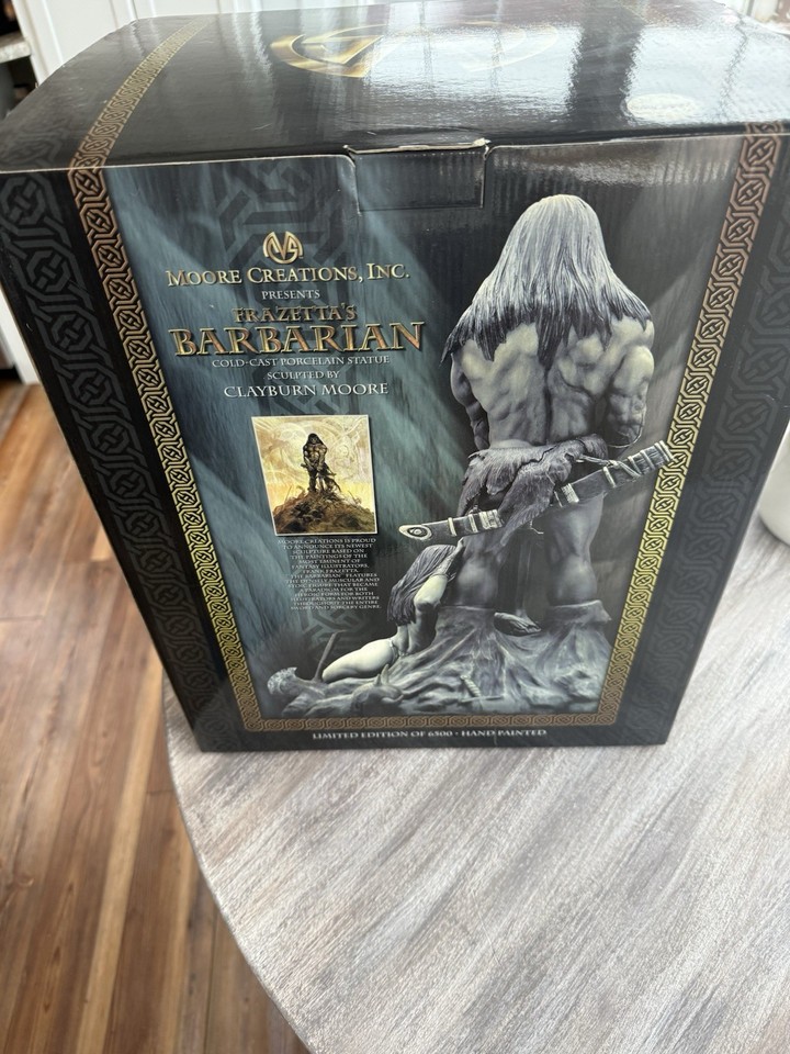 Frazetta Barbarian-Conan Cold Cast Porcelain Clayburn Moore-Sculpture ...