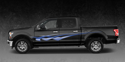 2 Car Truck Trailer Side Decals Graphics Stripes Vinyl #A13B | eBay