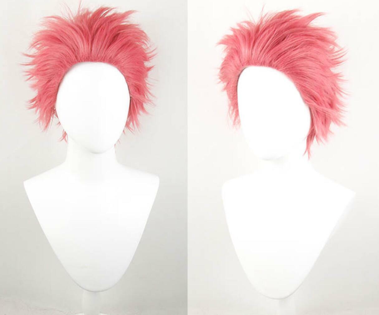 Demon Slayer Kimetsu no Yaiba Akaza Komaji Cosplay Wig Wig Pink Slicked ...