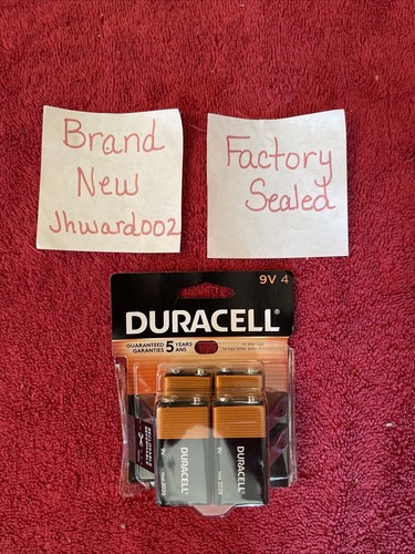 Duracell 9 Volt Batteries (4 Pack) Exp 03/2029 Factory Sealed ...