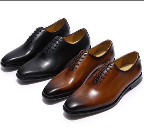 Mens Real Leather OXFORD WINGTIP BROGUE Style BUSINESS Classic Dress ...