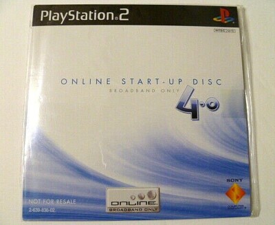 Original Sony PS2 PlayStation 2 ONLINE START-UP DISC Version 4.0 UNUSED ...