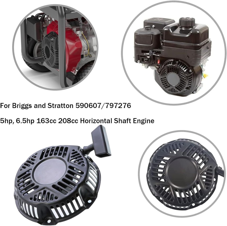 Briggs And Stratton Pull Start Assembly Recoil Starter 163Cc 208Cc ...