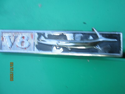 1968 PLYMOUTH BARRACUDA CHROME V8 FISH EMBLEM BADGE LH LEFT FENDER OEM ...