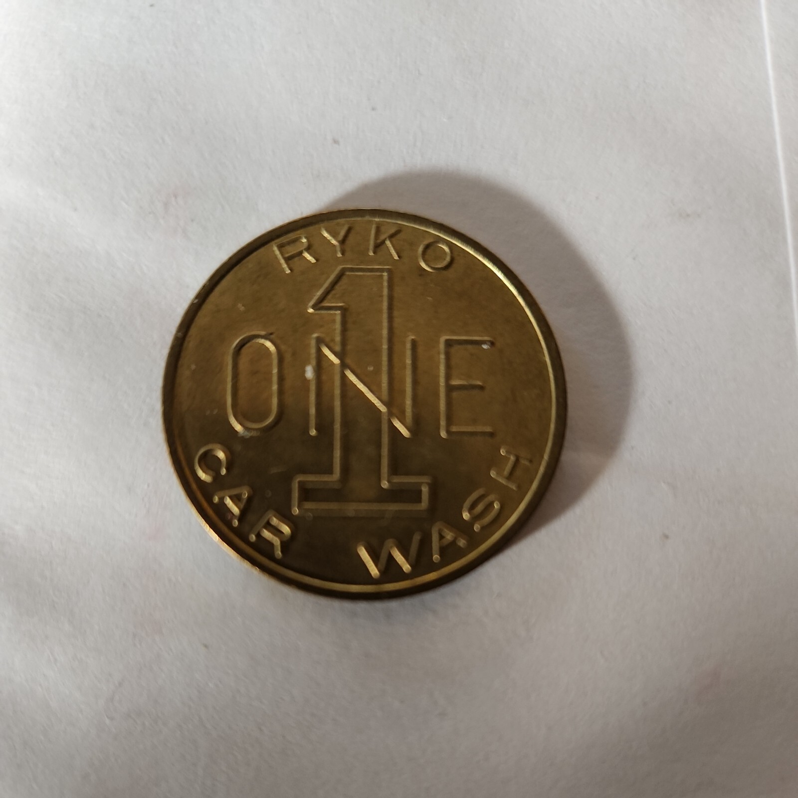 VINTAGE! RYKO ONE 1 CAR WASH 28 MM BRASS TOKEN COIN | eBay