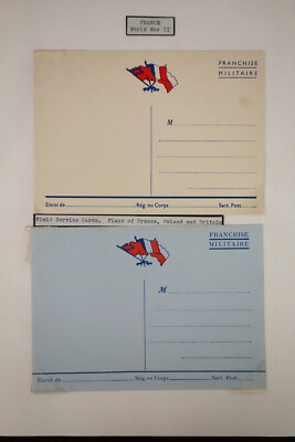 France Lot of 2 WWII Field Service Postcards | eBay