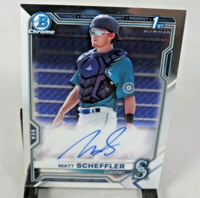 Matt Scheffler AUTO 2021 Bowman Chrome 1st Bowman RC #CRA-MSC Mariners ...