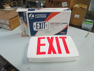 Lithonia Lighting Single-Sided Led Exit Sign #LQMSW3R 120/277V (NIB) | eBay