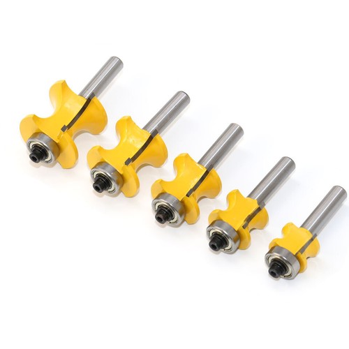 8mm Shank Bullnose Router Bit Set Bead Edge Moulding Profile Dowels ...