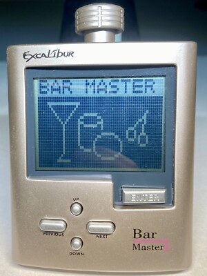 Bar Master Deluxe Excalibur Electronic Cocktail Recipe Talking Drink ...