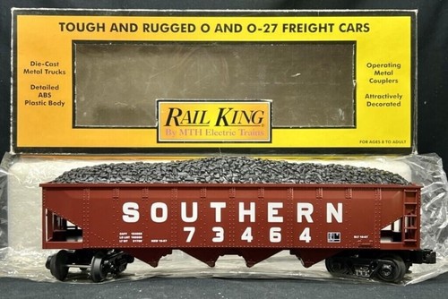 MTH Rail King 30-7524 SOUTHERN LINE Hopper w/Coal Load #73464- O Guage ...