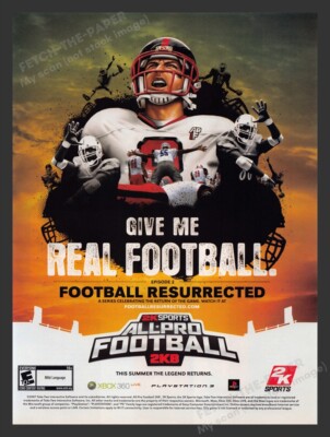 All Pro Football 2K8 2000s Video Game Print Advertisement Ad 2007 | eBay