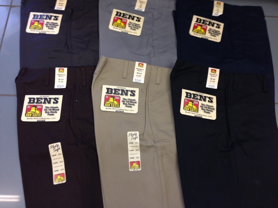 Original BEN Davis Pants Black- Nave- Charcoal- L. Gray- Khaki- Brown ...