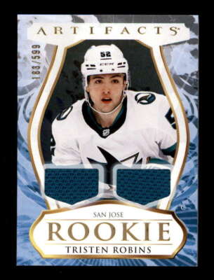 TRISTEN ROBINS 2023/24 UD ARTIFACTS ROOKIE DUAL JERSEY RELIC RC #183/ ...
