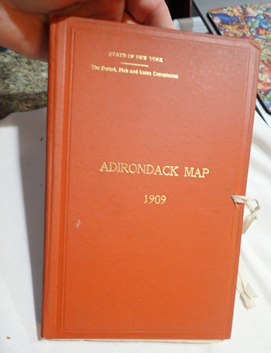 Adirondack Map 1909 HC Book Binder 4 Maps Complete NY Forest Fish Game ...