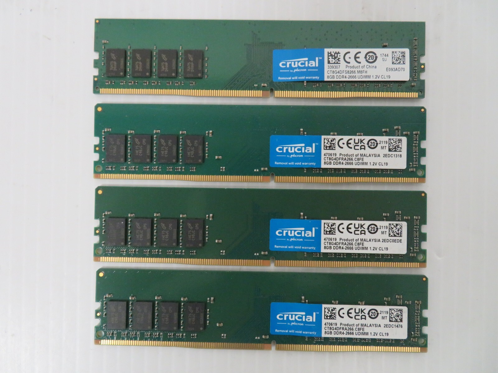 Crucial 32GB (4x8GB) PC4-21300 DDR4-2666 DDR5 RAM Memory Kit ...