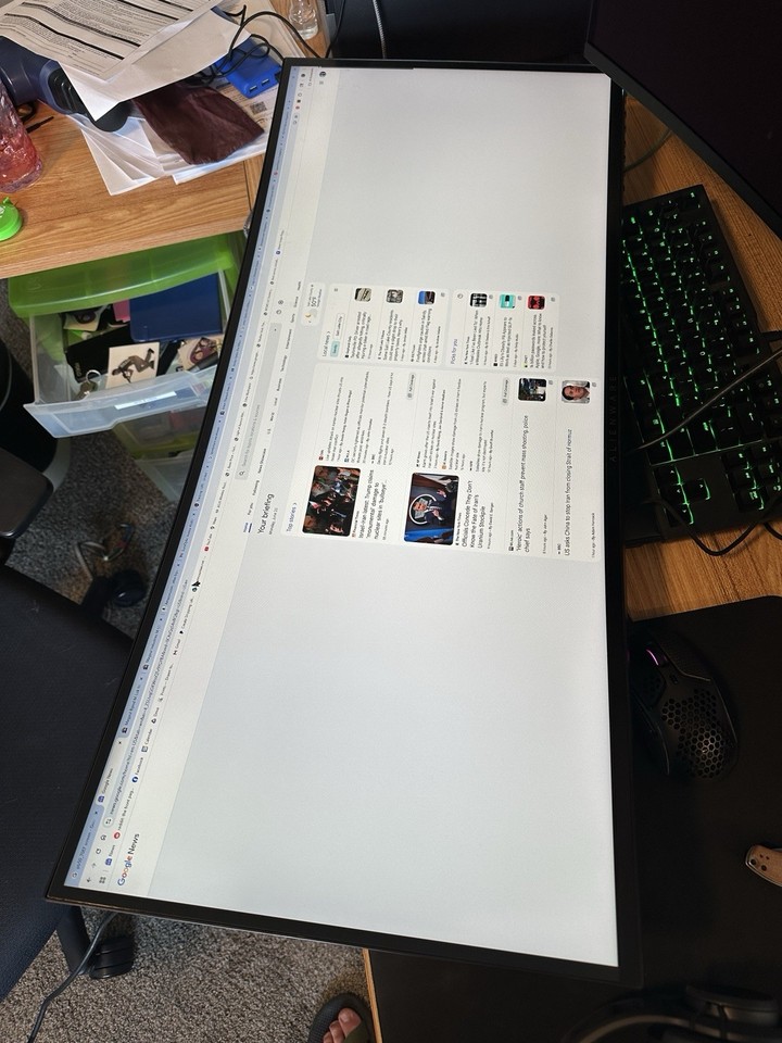 Alienware AW3418DW 34” Curved UltraWide QHD Gaming Monitor 120Hz G-Sync ...