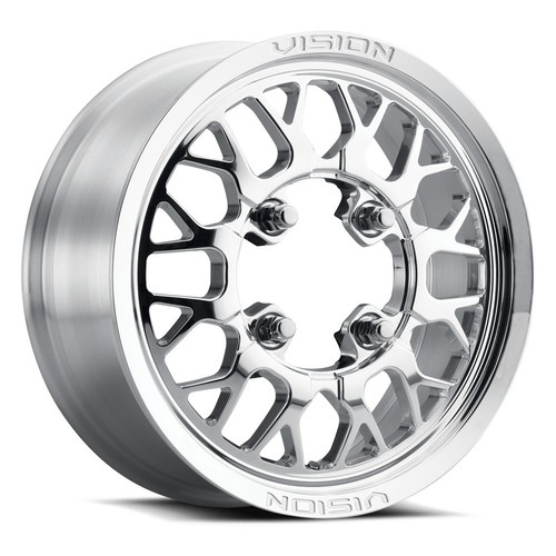 15x10 Vision 346 Storm Polished FORGED UTV Wheels 4x137 (0mm) Set of 4 ...