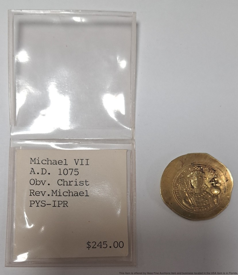 Byzantine Empire 1075 AD Michael VII Genuine Large 1000 Year Old Gold ...