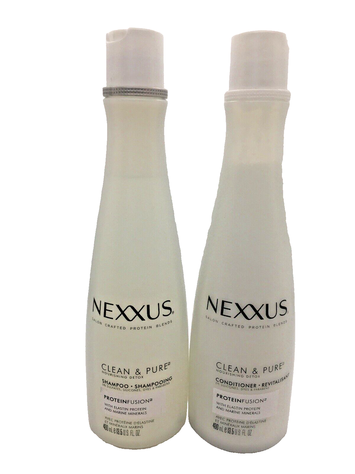 Nexxus Clean & Pure Shampoo + Conditioner Set w/ Protein Fusion 13.5 fl ...