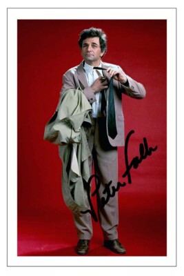 PETER FALK SIGNED PHOTO PRINT AUTOGRAPH COLUMBO | eBay UK