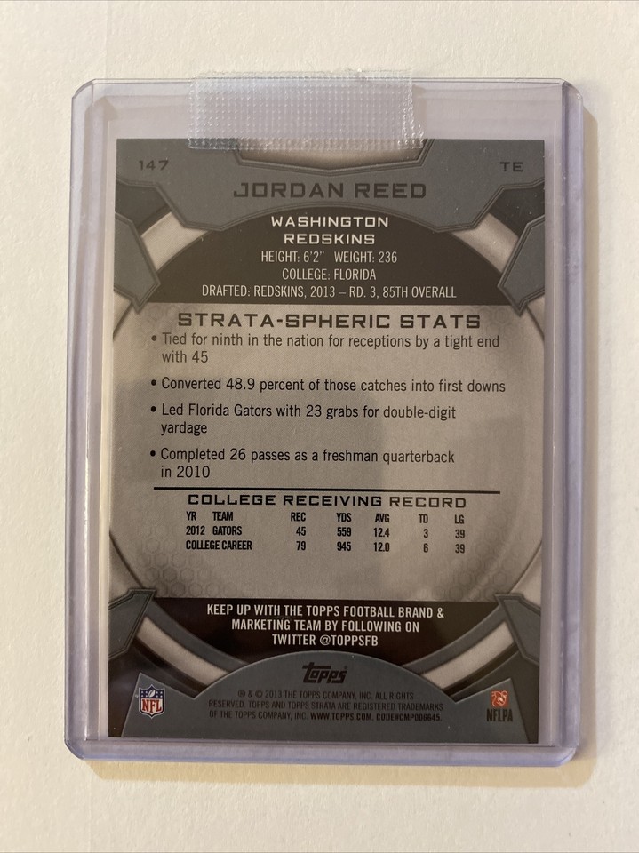 2013 Topps Strata - Retail #147 Jordan Reed (RC) | eBay