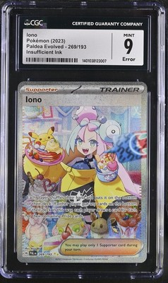 RARE CGC 9 ERROR - Iono 269/193 Paldea Evolved Special Illustration ...