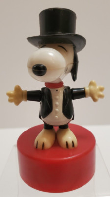 Vintage Peanuts Snoopy IDEAL Finger Push Button Puppet Top Hat Tuxedo ...