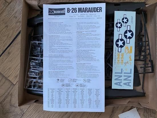 Monogram B-26 Marauder Plastic Model Airplan Kit 5506 1989 Made in USA ...