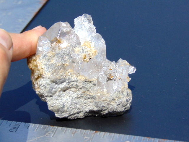 3 X 2 1/2" Crystal Quartz Cluster w/Encrusting Coxcomb Siderite - M.G ...