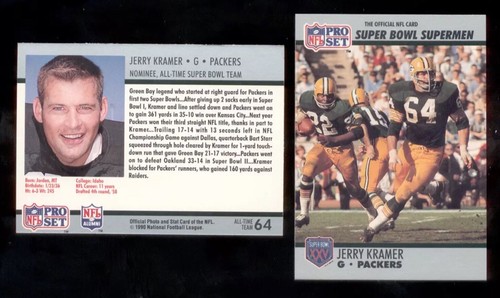 JERRY KRAMER Green Bay Packers Super Bowl I II - XXV Commemorative Pro ...