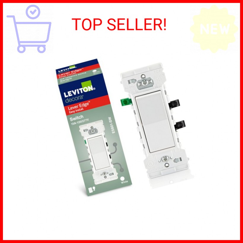Leviton Lever Edge 15 Amp Single Pole Rocker Switch, E5601-SW, White | eBay