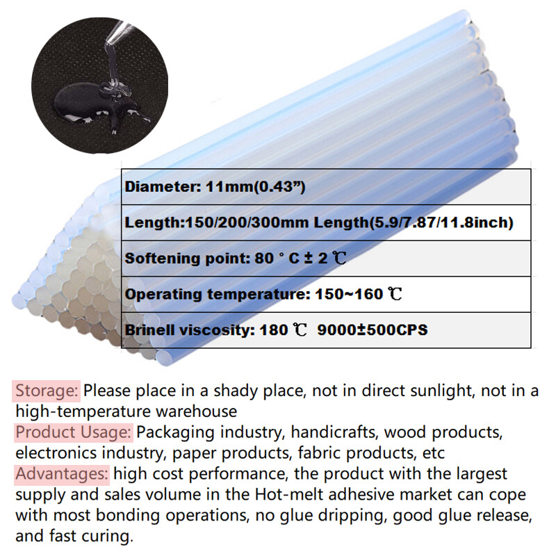 50/100pcs High Quality Hot Melt Glue Stick 11mm 0.47''High Adhesive ...
