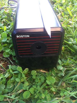 USA Made BOSTON MODEL 18 Electric Pencil Sharpener BLACK RED 296A Works ...