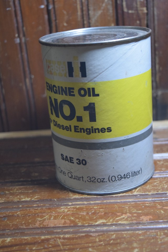 JI CASE NO. 1 COMPOSITE CAN QUART SAE 30 IH DESEL ENGINE OIL SIGN ...