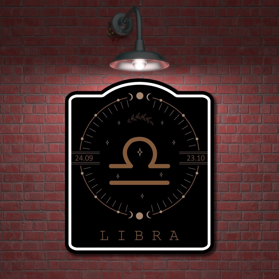 Libra Zodiac Sign Astrology Horoscope BLACK Aluminum Composite Sign | eBay