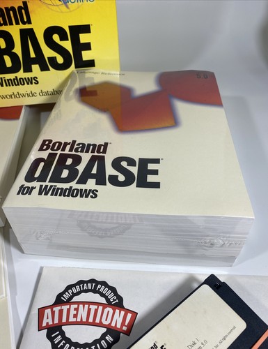 Borland dBase Database Microsoft Windows Vintage DOS On disks 1994 | eBay