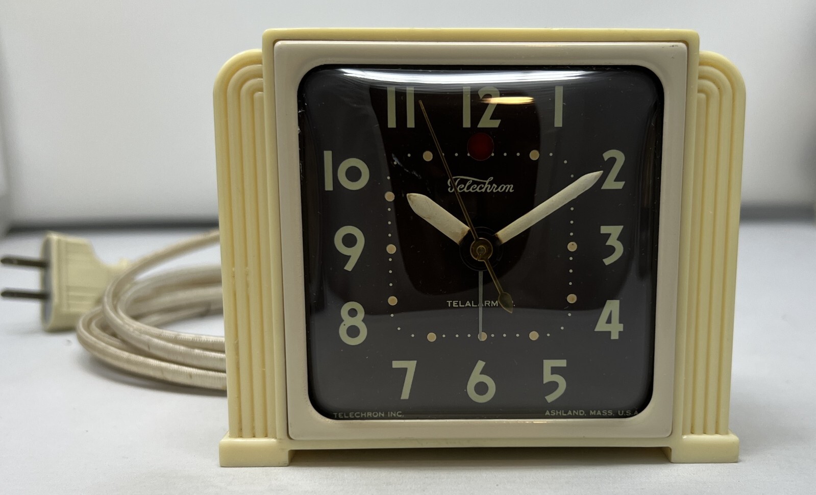 Telechron TelAlarm Jr Clock model # 7H135L, 1946-55; Runs-Keeps Time ...