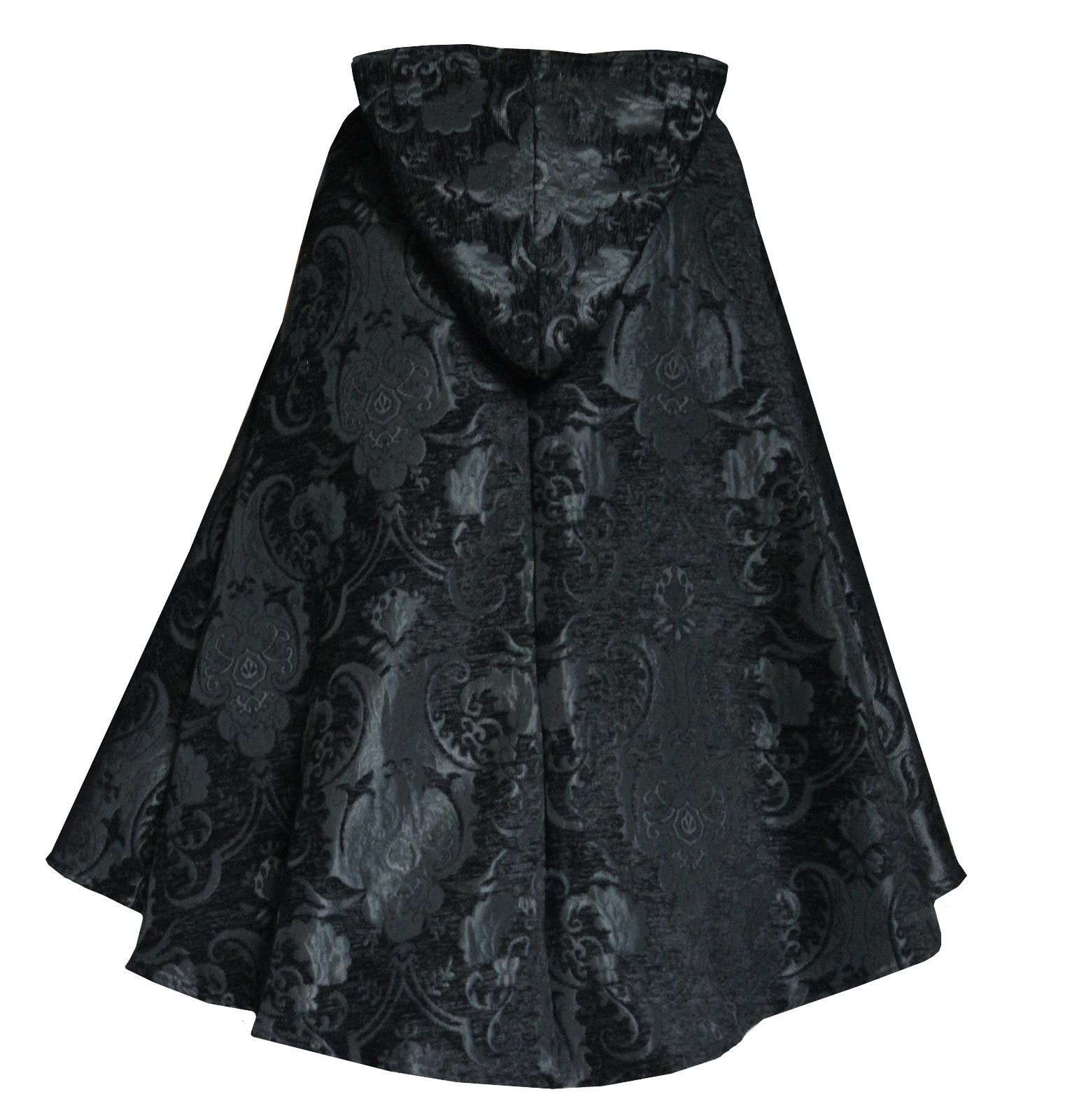 Victorian Gothic Renaissance Steampunk Pirate Brocade Hooded Cape Cloak ...