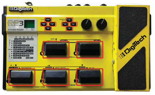 DIGITECH RP-3 REPLACEMENT FOOT SWITCHES & DATA ENTRY / EDIT BUTTONS ...