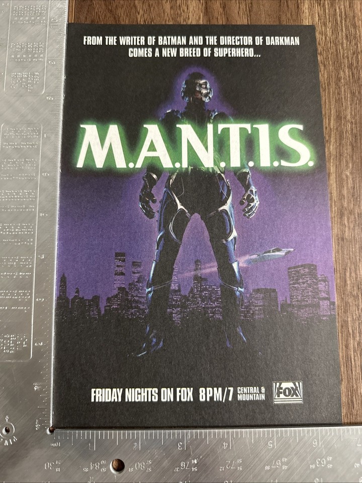 1994 M.A.N.T.I.S. Fox Sci Fi Tv Show Print Ad Promo Art Mantis 90s ...