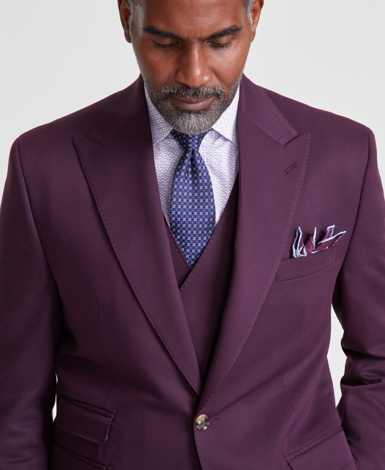 Tayion Collection Men's Classic-Fit Solid Suit Separate Jacket ...